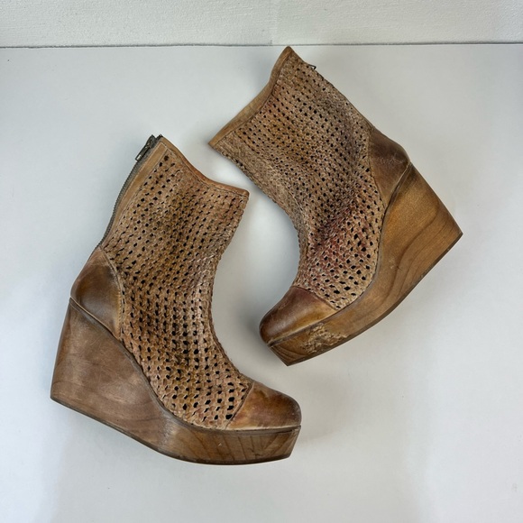 Bed Stu | Shoes | Bed Stu Cobbler Series Nevele Woven Platform Boots 8 | Poshmark